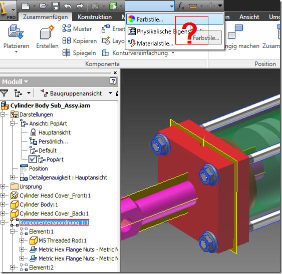 Autodesk Inventor FAQ: Die Farbe von Komponenten in einer ...